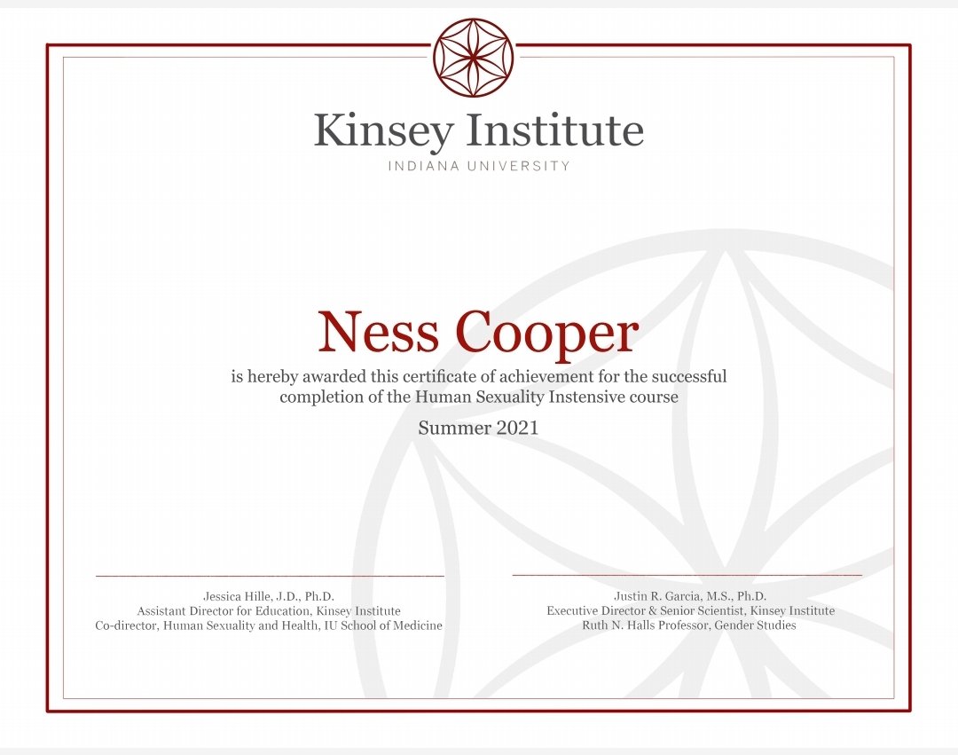 Ness Cooper Sex and Relationship Expert - Ness Cooper