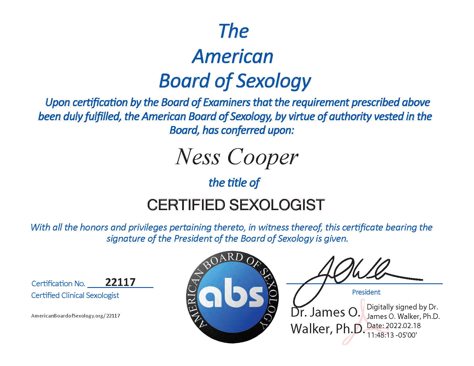 Ness Cooper – Clinical Sexologist and Therapist